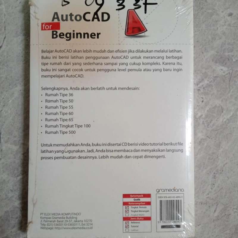 Jual Autocad For Beginner + Cd - Jubilee Enterprise Di Seller Samudra_solo - Mayang, Kab ...