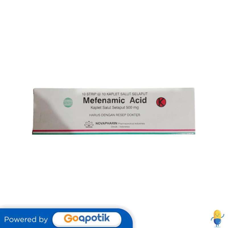 Jual ASAM MEFENAMAT NOVAPHARIN 500 MG BOX 100 KAPLET di Seller Apotek ...