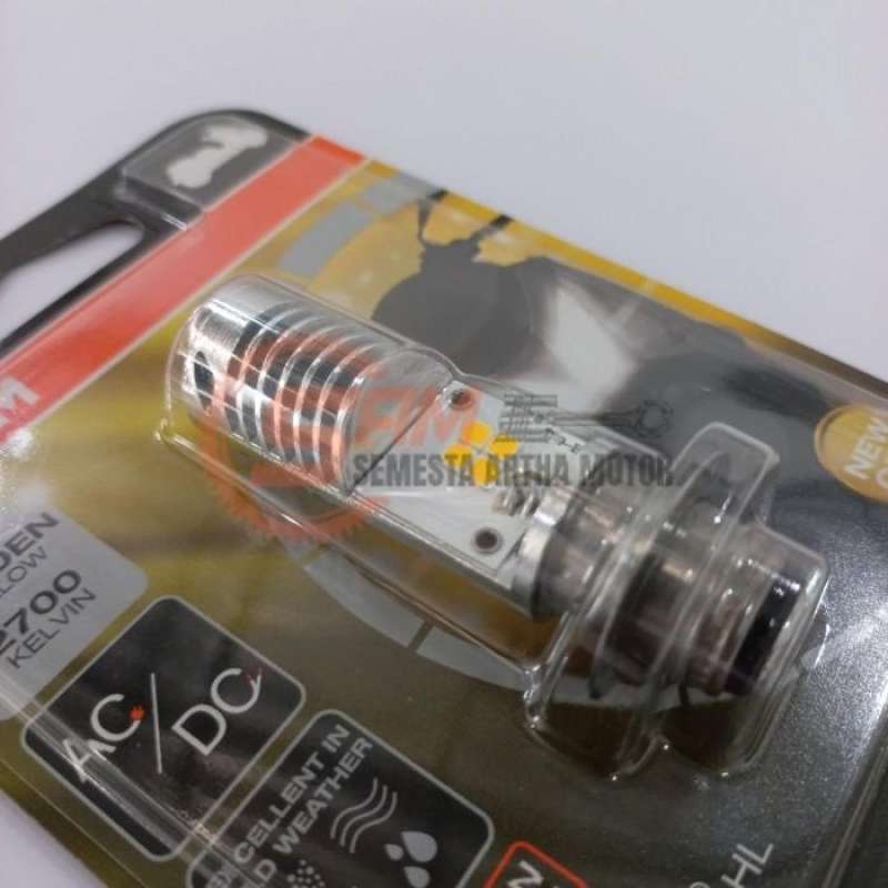 Jual Osram LED T19 AC DC Kaki 1 H6 M5 12V Lampu Depan Hi Low Tembus Kabut - Kuning 2700K di ...