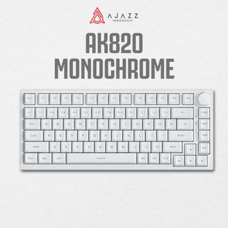 Jual Ajazz Ak820 Monochrome 75% Mechanical Keyboard Wired Di Seller ...