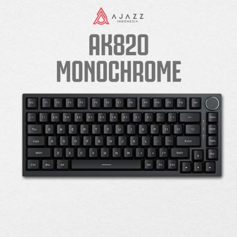 Promo Ajazz AK820 Monochrome 75% Mechanical Keyboard Wired White/Blue Light Diskon 11% di Seller ...