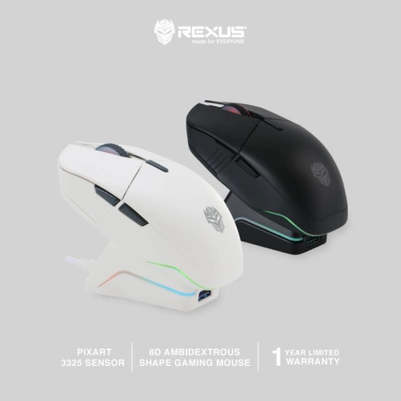 Promo Rexus Mouse Gaming Wireless SHAGA RX-130 with Docking Charging ...