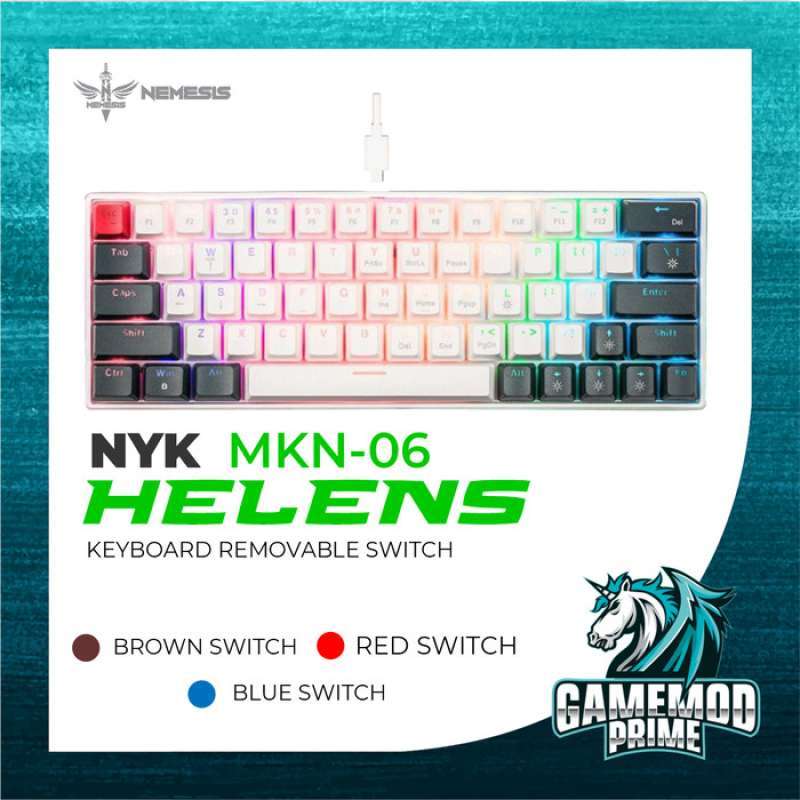 Promo NYK Nemesis HELENS MKN-06 RGB Gaming Keyboard Mechanical ...
