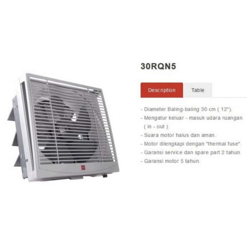 Promo Kdk wall exhaust fan/kipas angin dinding hisap 12 inch kdk 30RQN ...