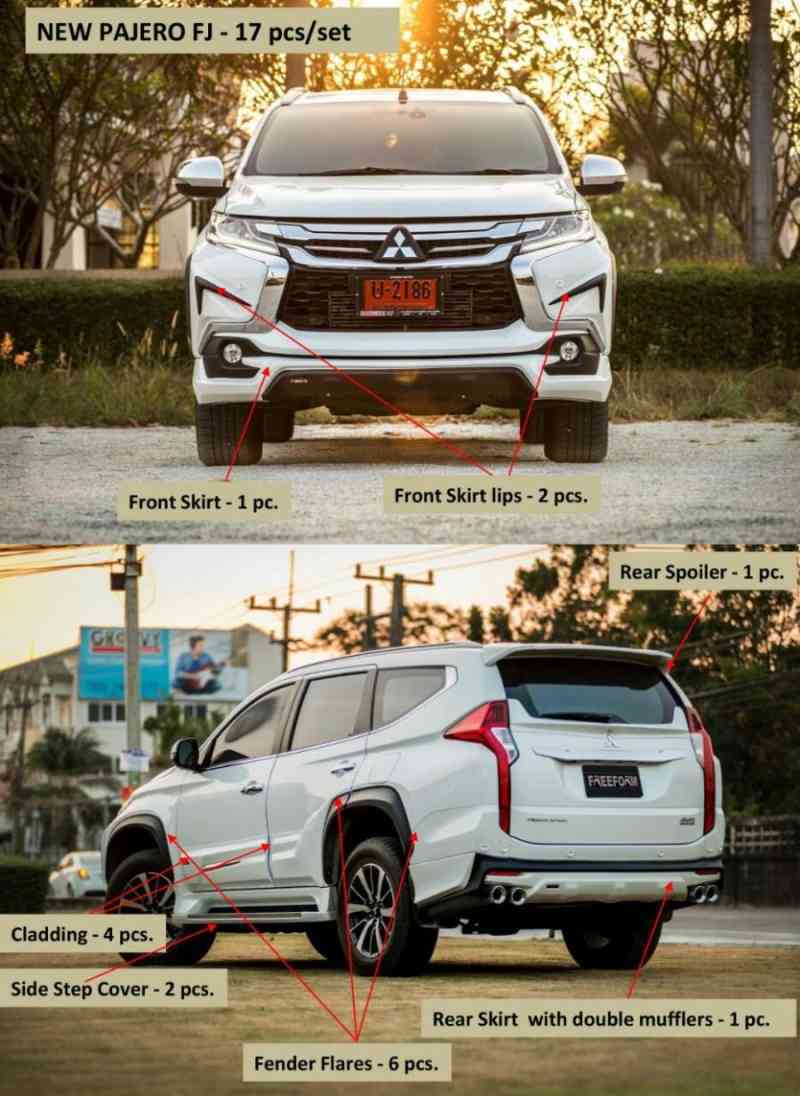 Jual Body Kit set Mitsubishi Pajero Sport 2016 -2020 model Freeform ...