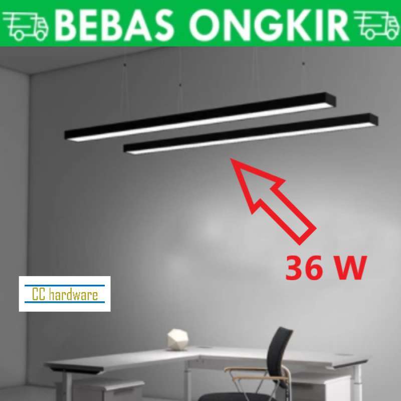 Promo LAMPU BALOK LED 36W Kantor Office PLAFON GANTUNG TL LED SUNLED ...