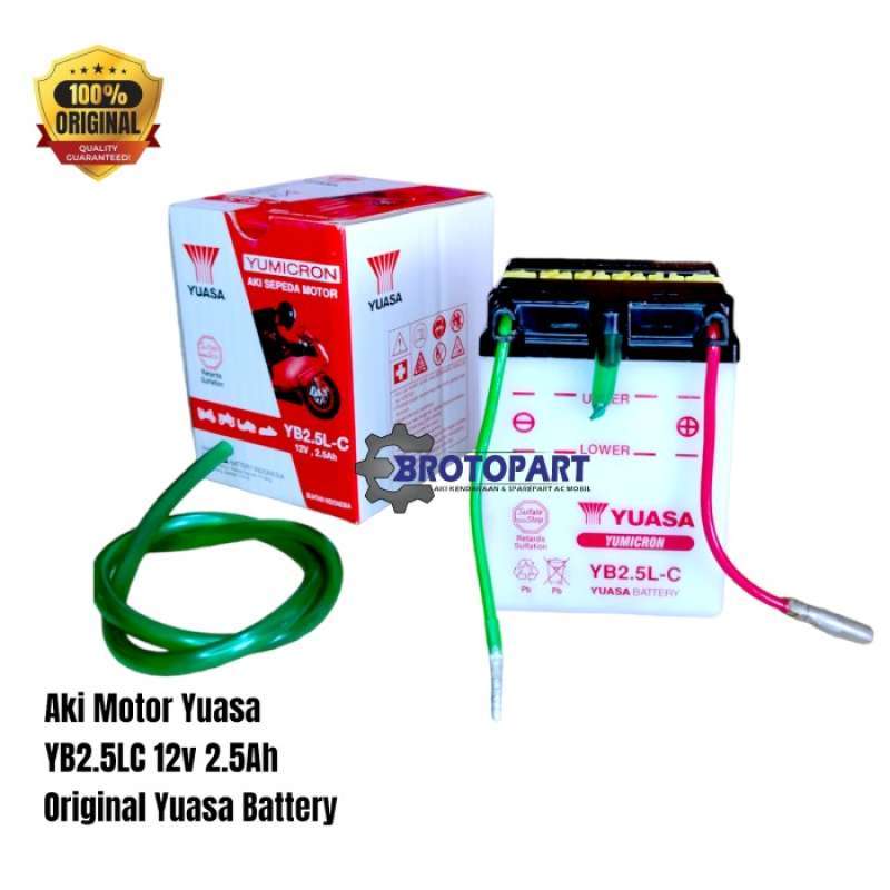 Promo AKI MOTOR GL SERIES, GL MAX, NSR 150 YUASA YB2.5LC BASAH Diskon 23% di Seller Minotur ...