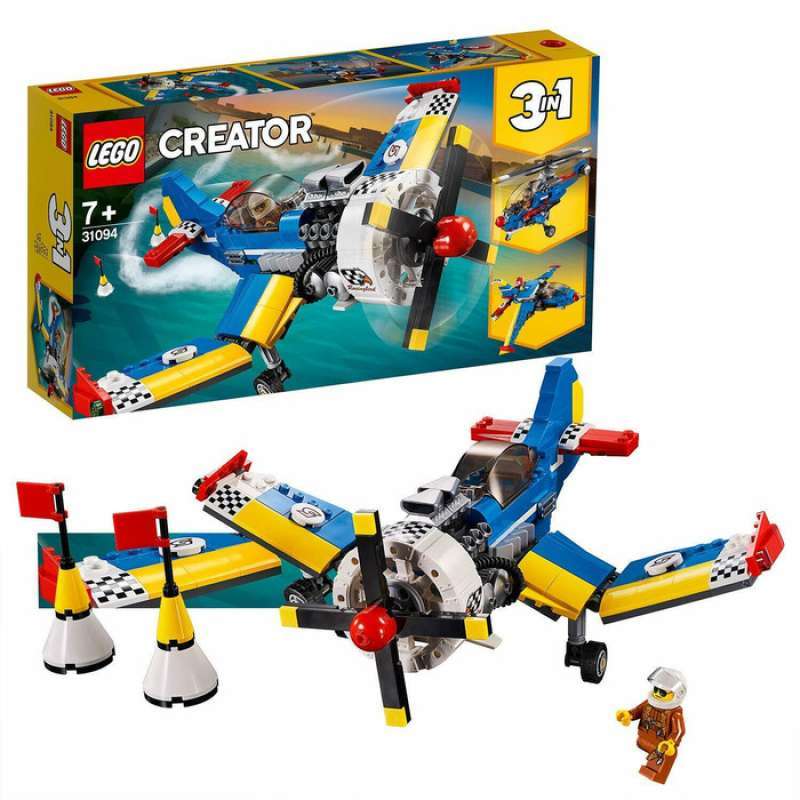 Promo LEGO Creator 3 in 1-31094 Race Plane Set Jet Helicopter Pilot ...