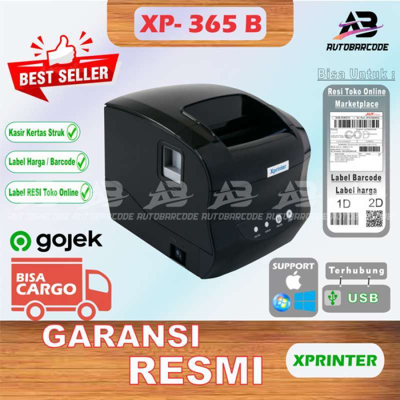 Promo PRINTER BARCODE THERMAL XPRINTER XP-365B USB + LAN PRINTER STRUK ...