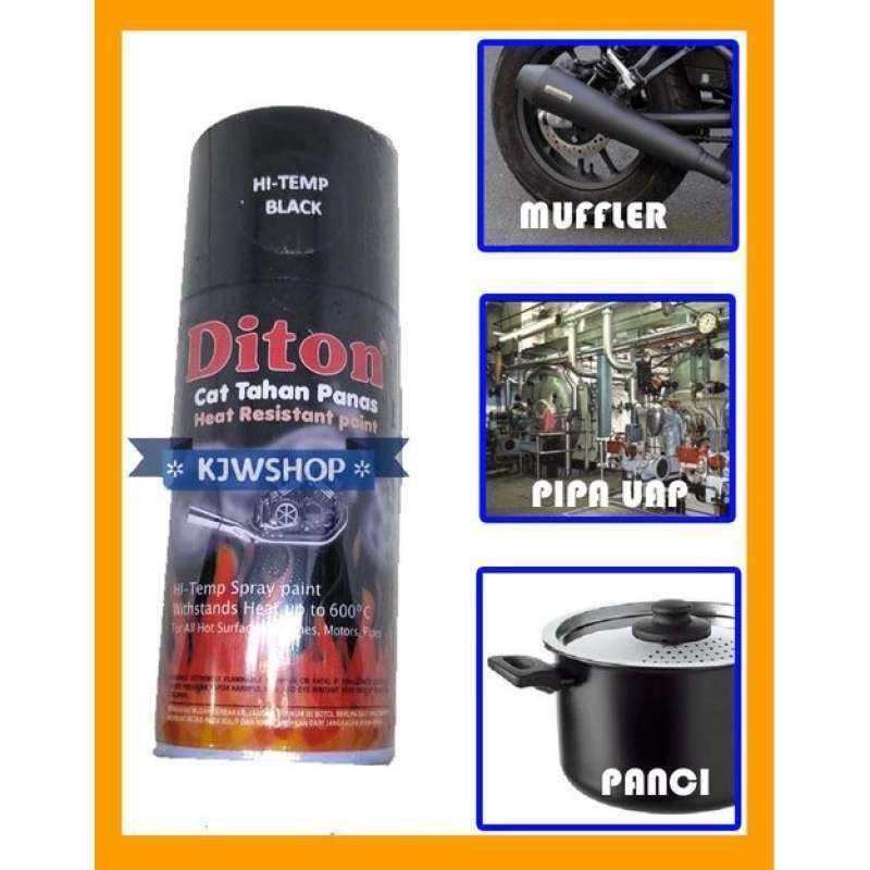 Jual Diton Hi Temp Black Doff 150cc Cat Semprot Tahan Panas Hitam Dof ...