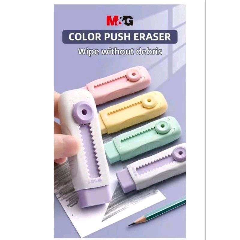 Jual M&g sliding eraser push pull mechanism penghapus pensil tarik ...