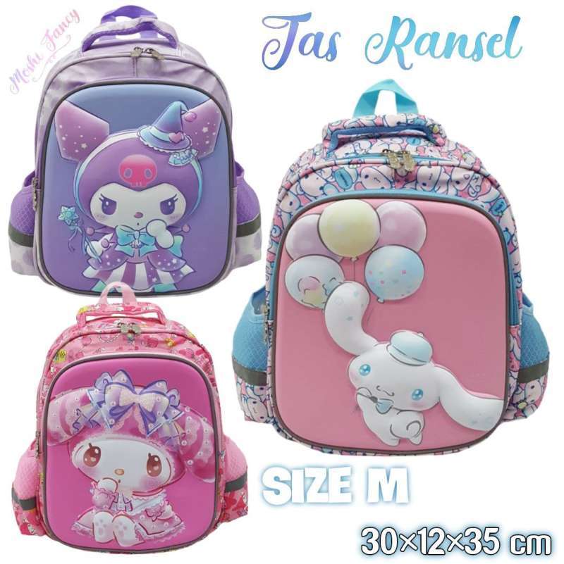 Jual Tas Ransel Sekolah Kuromi Cinnamorol My Melody / Tas Anak Perempuan TK Cinnamorol Kuromi My ...