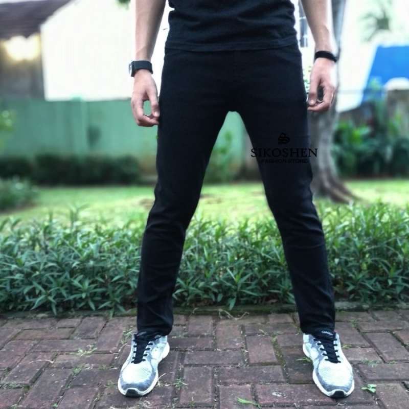 Promo Celana Panjang Soft Jeans Hitam Pria Original Tony Jack - Hitam ...