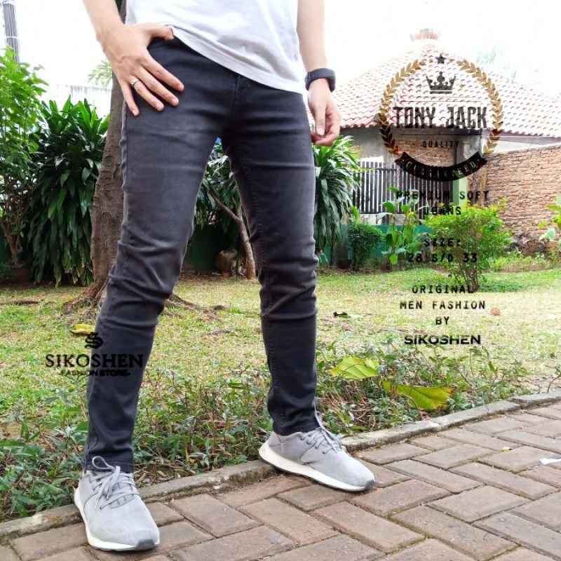 Promo Celana Panjang Soft Jeans Hitam Pria Original TONY JACK - Hitam ...