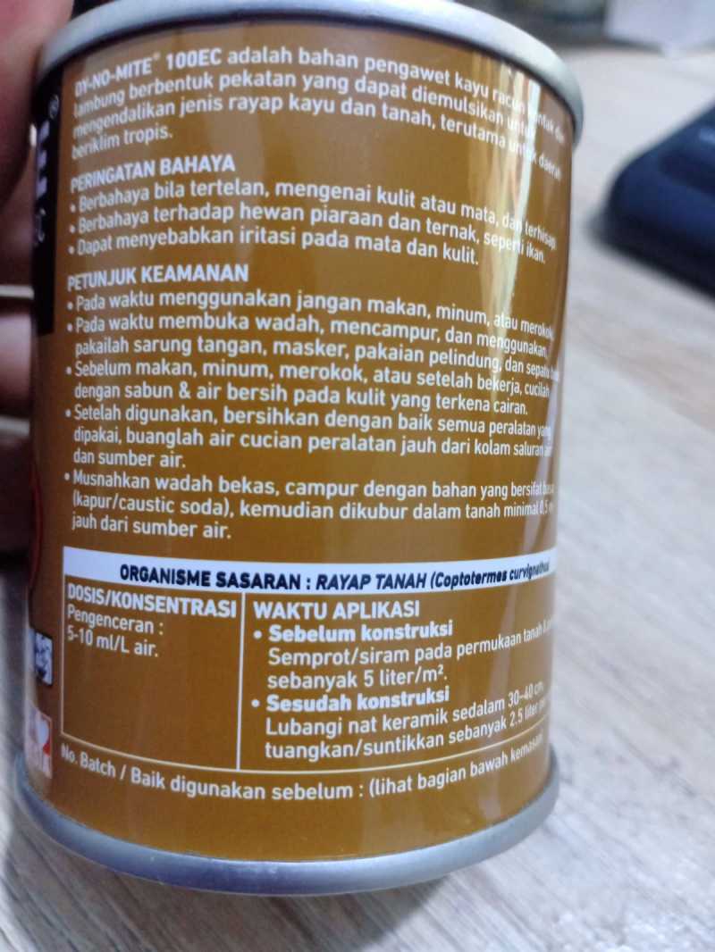 Jual Dynomite 100 Ml Obat Pembasmi Rayap, Obat Rayap, Racun Rayap ...