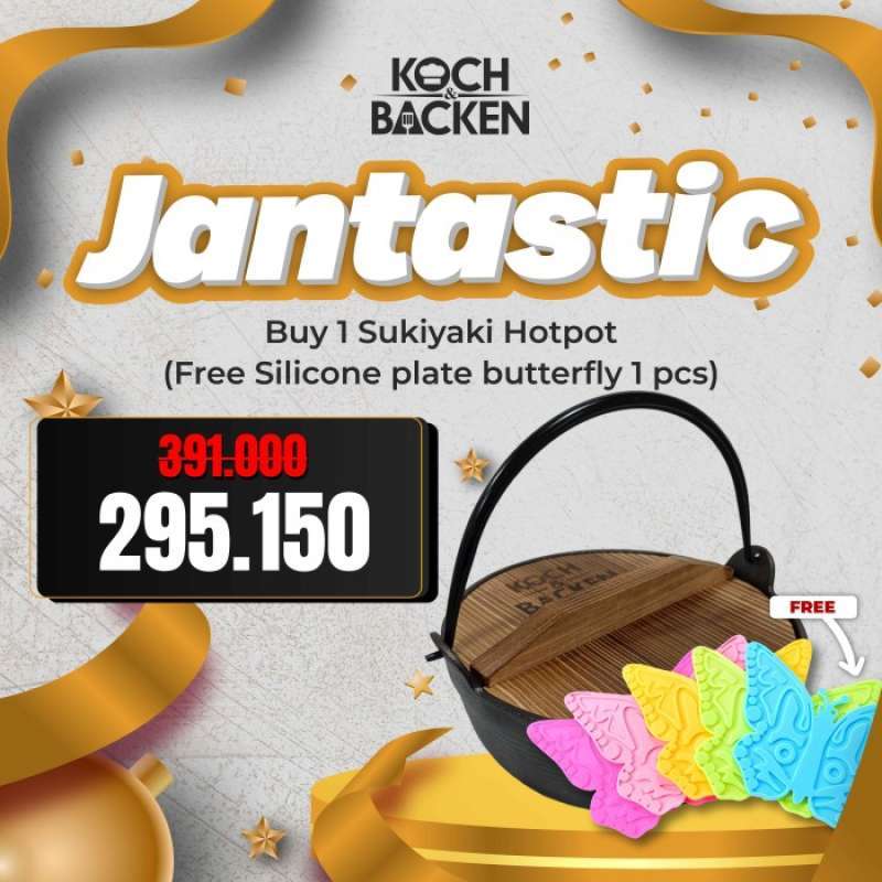 Promo New Koch&backen Cast Iron Hotpot + Wooden Lid Series-panci Shabu ...