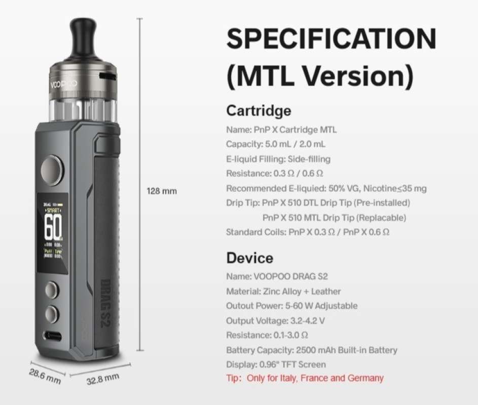 Promo Voopoo Drag S2 60w 2500mah Pod Mod Kit By Voopoo Drag S 2 Pod