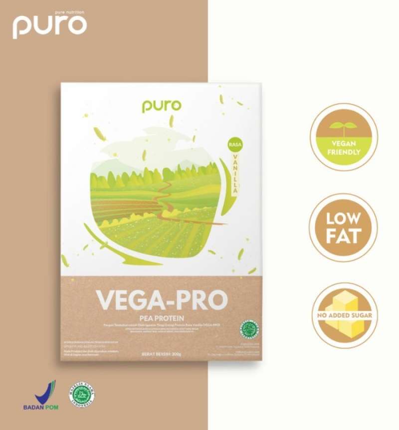 Jual Puro Vega-pro Pea Protein Isolate Susu Protein 1.2kg Di Seller ...