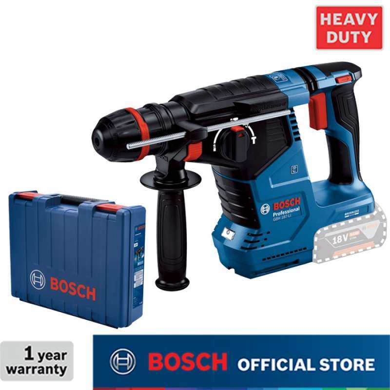 Promo Bosch Cordless Rotary Hammer / Bor Beton Baterai 18V 2.4J GBH 187 ...