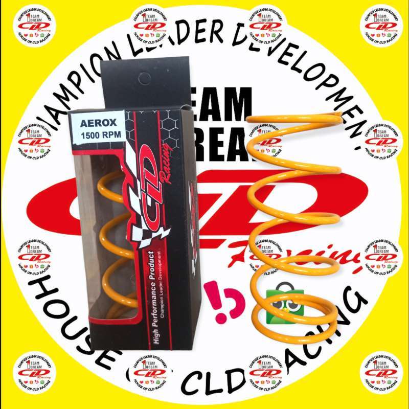 Promo PER CVT CLD RACING YAMAHA AEROX UKURAN 1000 1500 2000 RPM - 1500 RPM - KUNING Diskon 30% ...