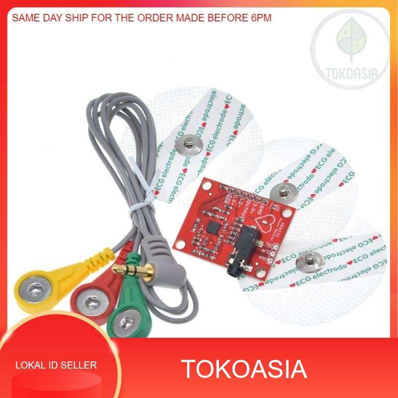 Jual Local Stock Ecg Module Ad8232 Ecg Measurement Pulse Heart