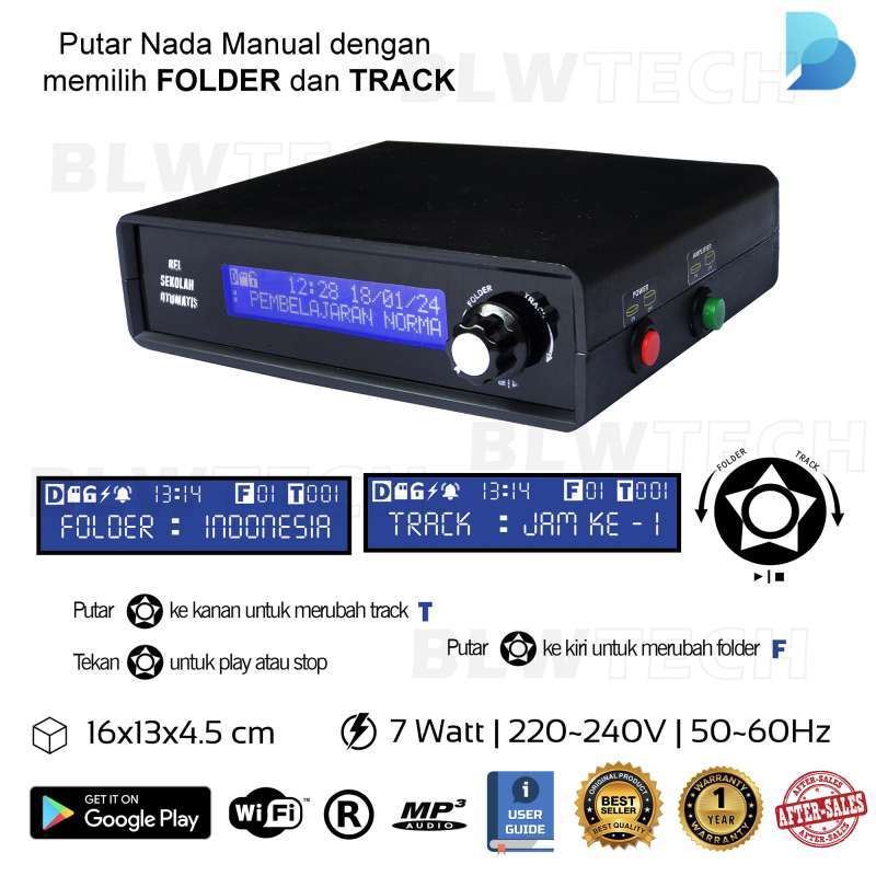 Jual Bel Sekolah Otomatis dan Manual Versi Pro 4 Bahasa dengan Aplikasi ...