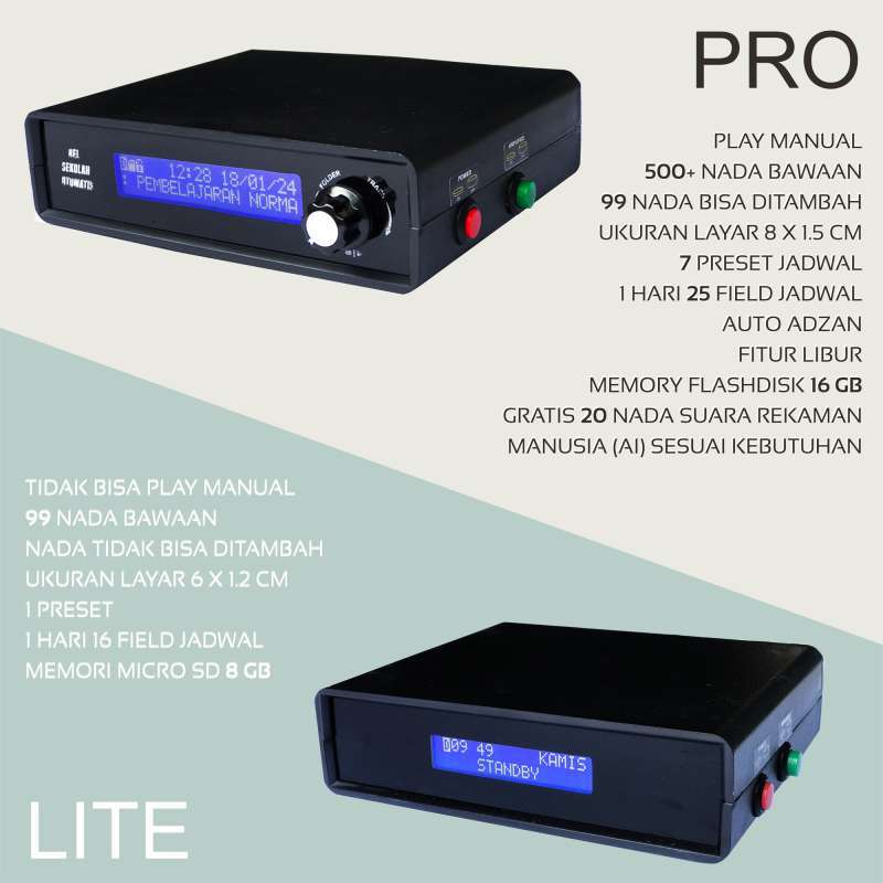 Jual Bel Sekolah Otomatis dan Manual Versi Pro 4 Bahasa dengan Aplikasi ...