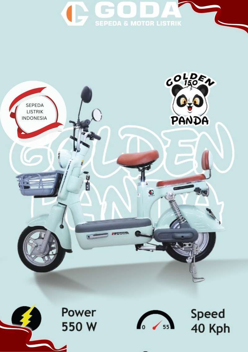 Promo Sepeda Listrik Goda Golden 150 Panda 48v / 12ah Diskon 6% Di ...