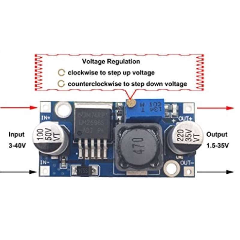 Jual (local Stock) Lm2596 Dc-dc Buck Converter Step Down 3a Module Power Supply Output 1.23v-30v ...