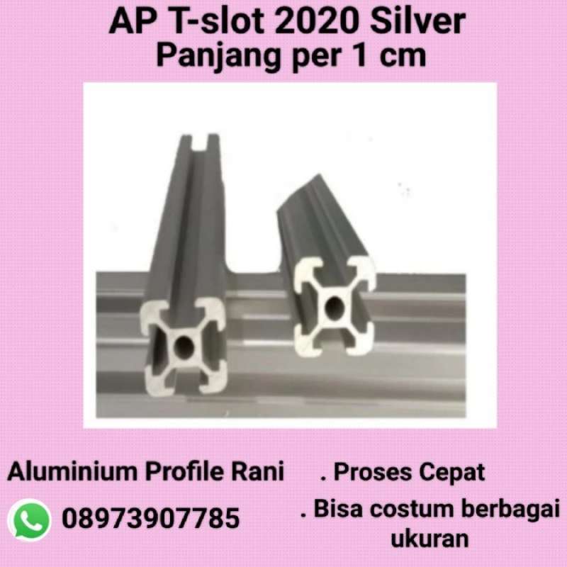 Promo Aluminium Profile T - Slot 2020 Ukuran Costem Diskon 23% Di ...