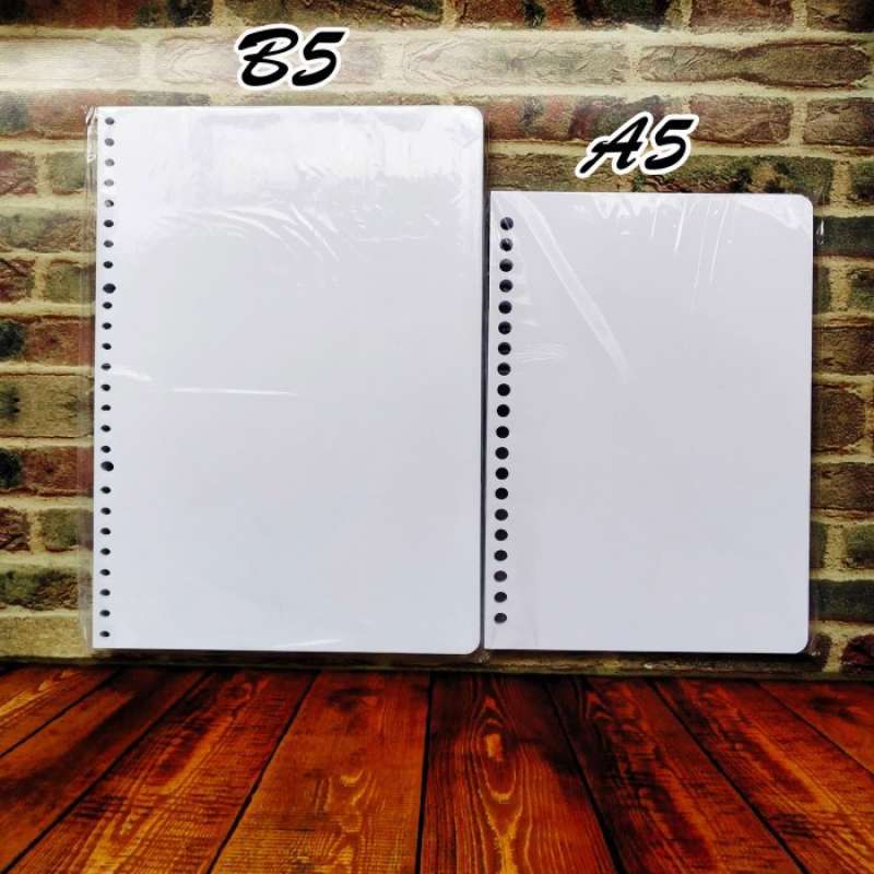 Jual Kertas Binder Polos Tanpa Garis A5(20Ring)/B5(26Ring) Isi 100 ...