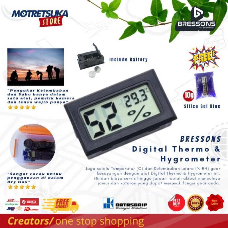 Jual Hygrometer & Thermometer Mini Digital | Pengukur Suhu Dan ...