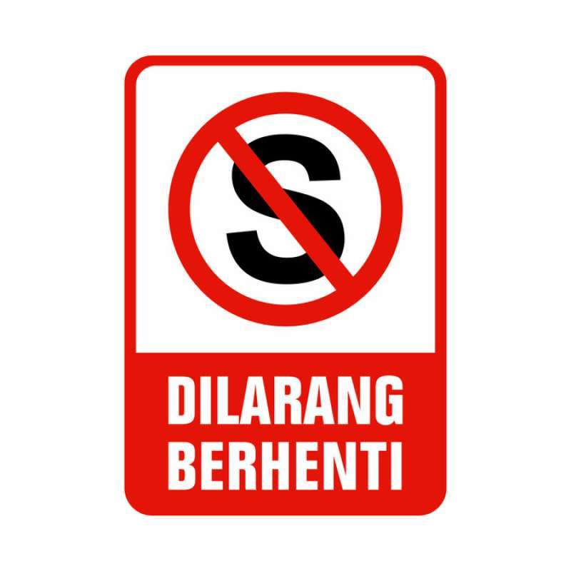 Promo Rambu Dilarang Berhenti 35cm X 50cm Plat Alumunium Diskon 23% Di ...