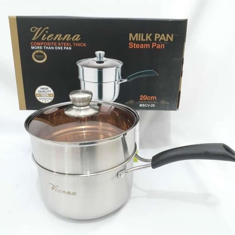 Promo New Milkpan + Steamer 20 Cm Vienna / Panci + Pengukus Vienna ...
