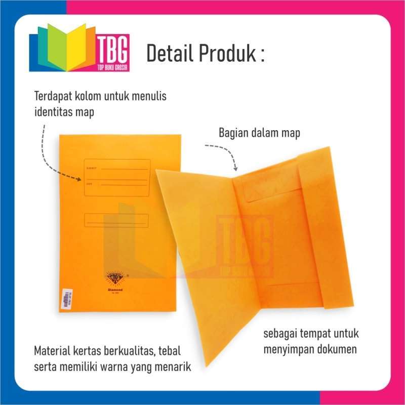 Jual 10 Pcs Map Kertas Diamond / Stopmap Dokumen Di Seller Thebest ...