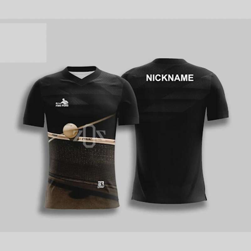 Jual Baju Kaos Jersey Custom Table Tennis Meja Ping Pong Black di ...