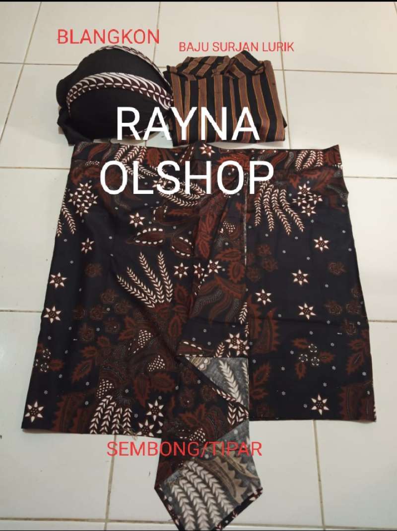 Jual SETELAN BAJU LURIK JAWA PRIA | SURJAN LURIK + BLANGKON SLIWIR + SEMBONG/TAPIH | PAKAIAN ...