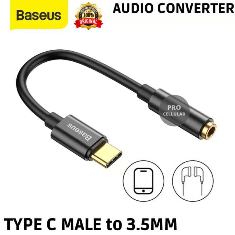 Promo BASEUS AUDIO CONVERTER TYPE C TO JACK 3.5MM S21 NOTE 20 ULTRA ...