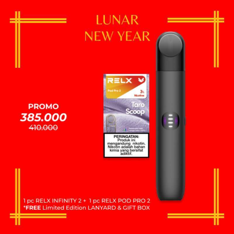 Jual RELX Bundle Infinity 2 Obsidian Black Device and Pods - Taro Scoop ...