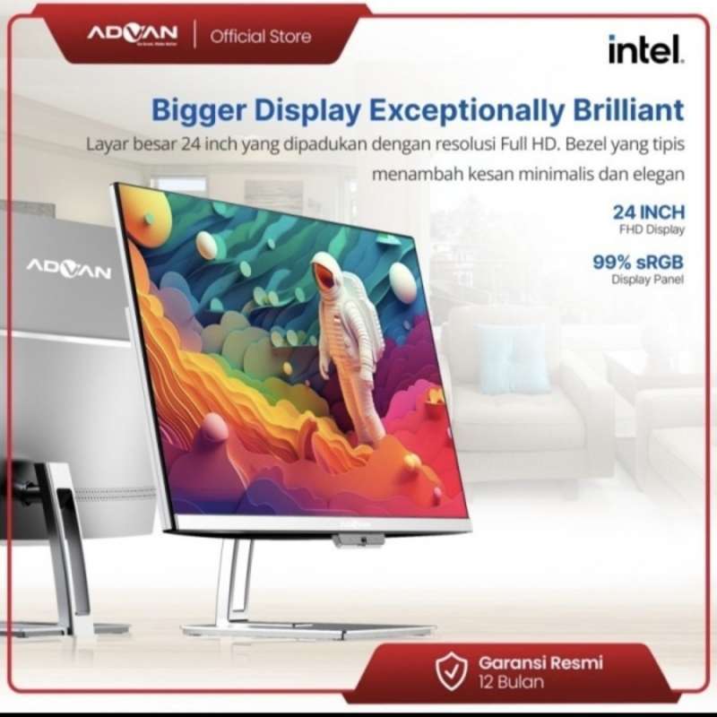 Jual Advan AIO ONE PC - AMD RYZEN 5 5500U 8GB 512SSD 23.8FHD W11 Home - RESMI 1Y di Seller ...