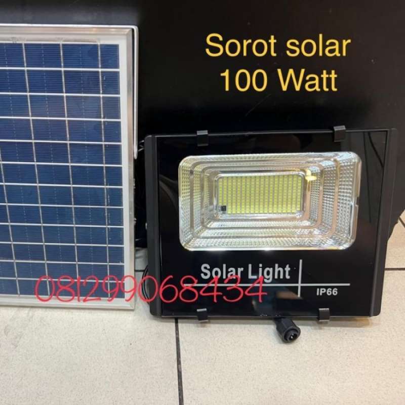 Promo lampu sorot led solar panel 500 watt 500w lampu tembak led panel ...