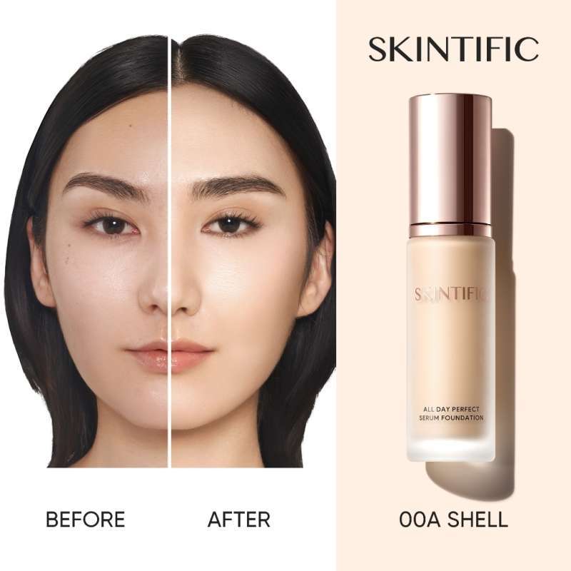 Jual SKINTIFIC All Day Perfect Serum Foundation Full Coverage 25ml ...