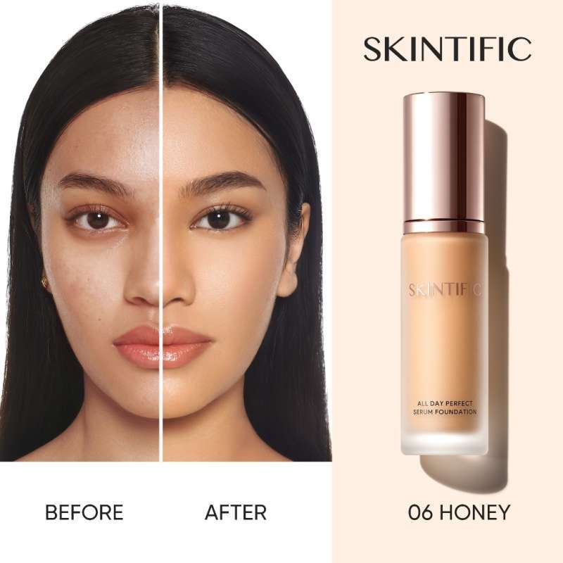 Jual SKINTIFIC All Day Perfect Serum Foundation Full Coverage 25ml - 06 ...