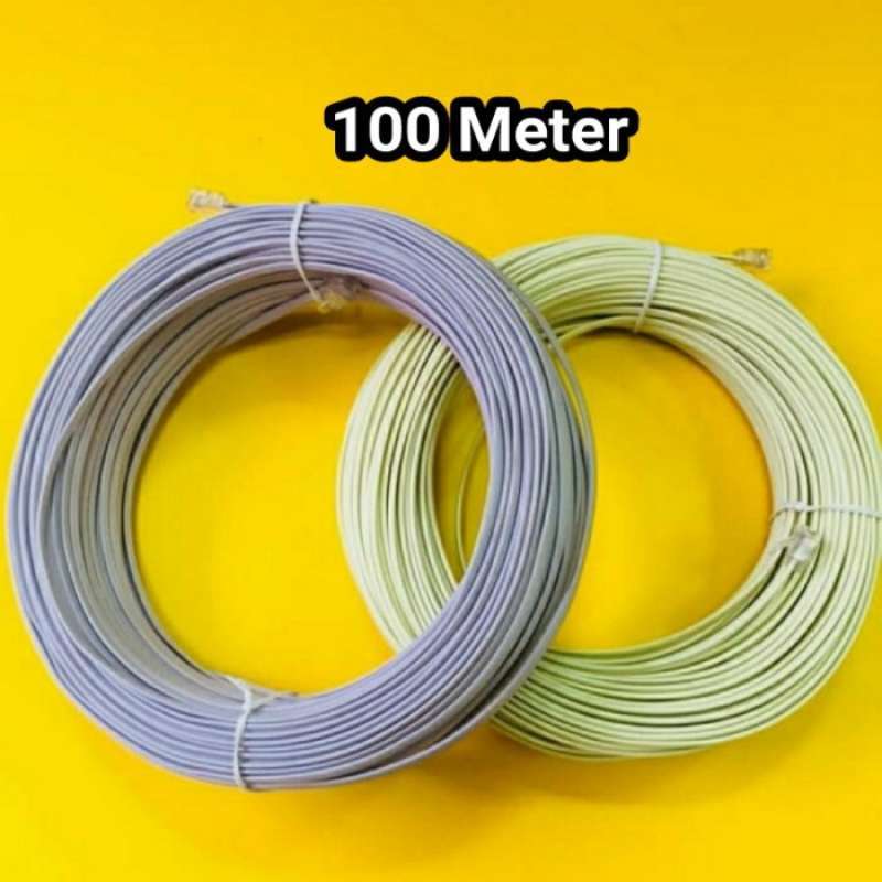 Promo Kabel Line Telepon 100 Meter + Pin Rj 11 New - Putih Diskon 25% ...