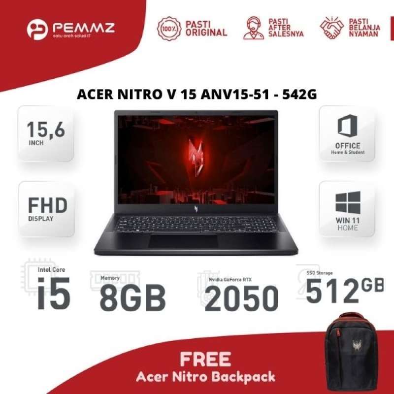 Jual Acer Nitro V 15 Anv15-51 - 542g | I5-13420h | Rtx 2050 | 144hz Di ...