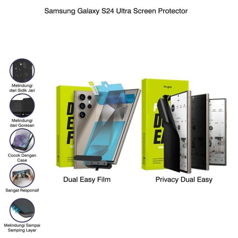 Promo Screen Protector Ringke Samsung S24 Ultra Dual Easy Pelindung ...