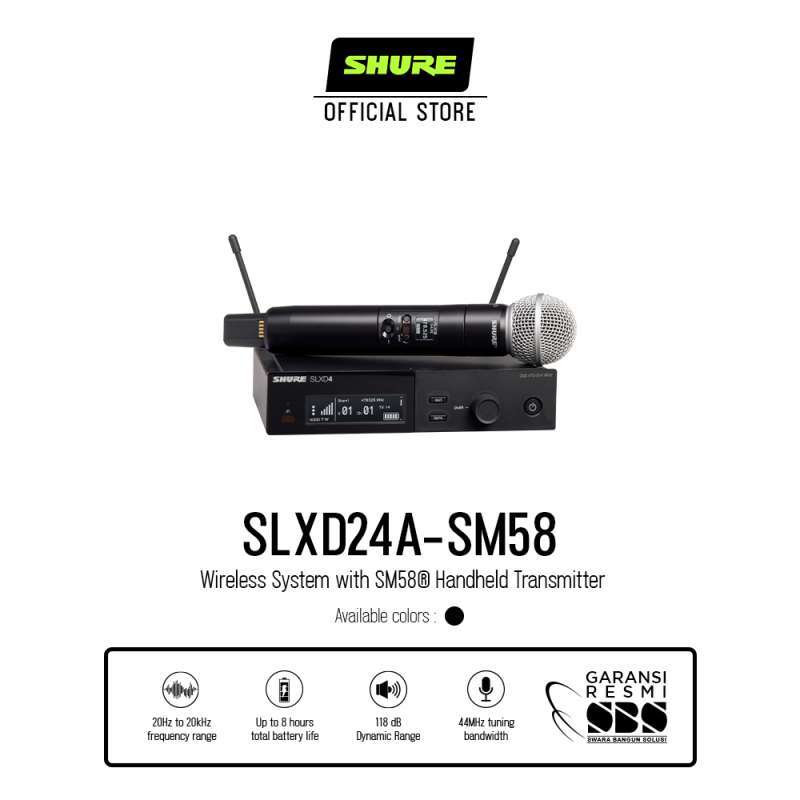 Jual Shure SLXD24A/SM58 Wireless System with SM58 Handheld Transmitter di Seller Shure Store ...