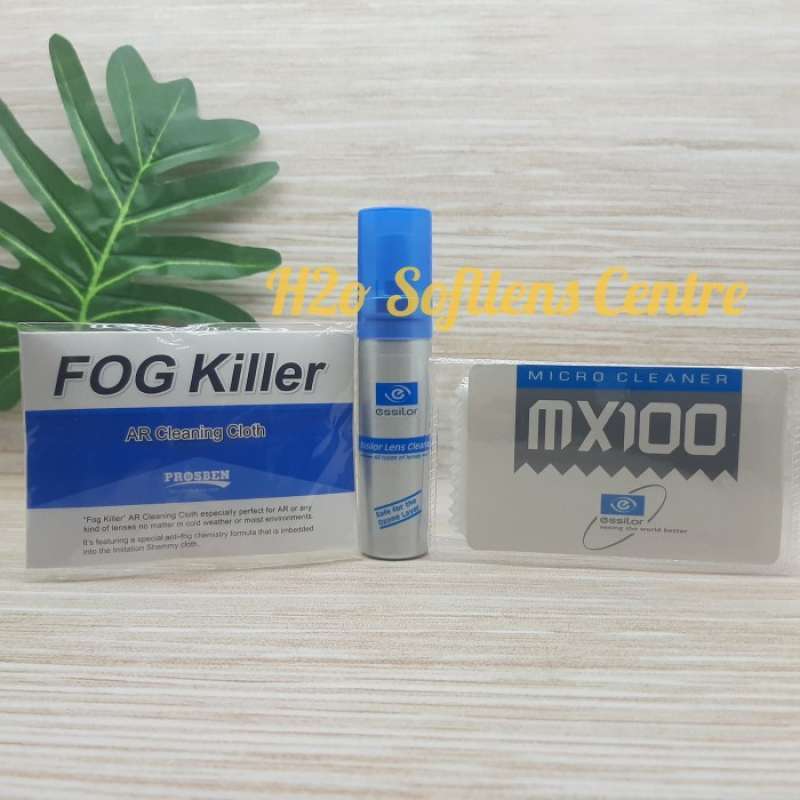 Promo Paket pembersih lensa MX100+lens cleaner Essilor+Fog killer anti ...