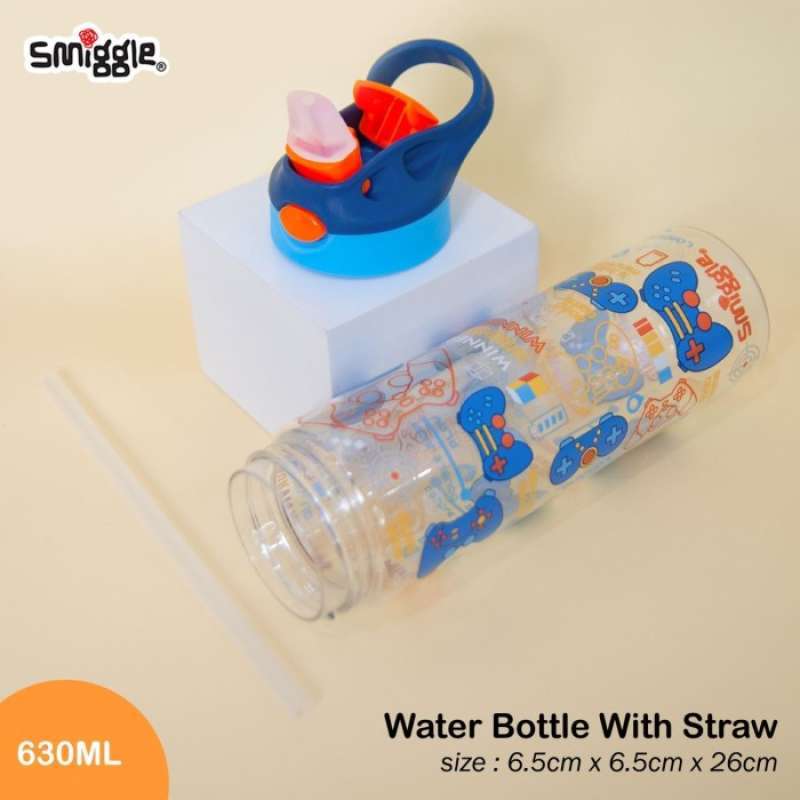 Promo SMIGGLE BOTOL AIR MINUM ANAK SEDOTAN SILICON 630 ML TALI PANJANG ...