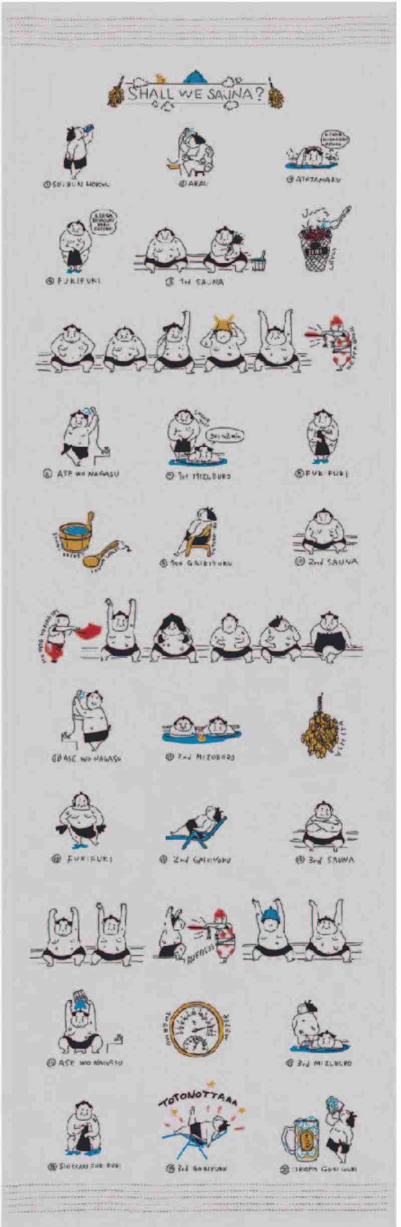 Promo Baru Japanese Sports Sauna Towel Kontex Imabari Nunogoyomi Made ...